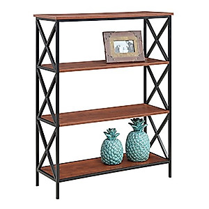 Convenience Concepts Tucson 4 Tier Bookcase, Black / Cherry