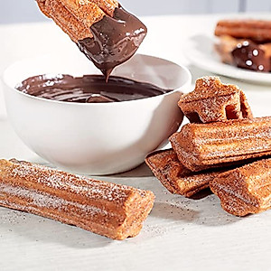 Empanada and Churro Maker Machine - Cooker w 4 Removable Plates - Easier than a Press - Includes Dough Cutting Circle for Easy Dough Measurement, Special Treat for Mexican Dinner Night, Summer Parties