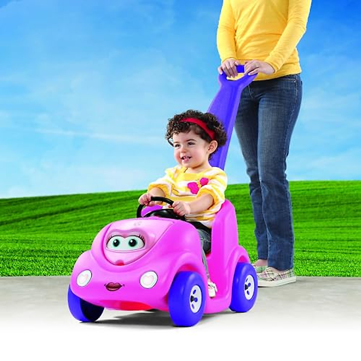 Step2 Push Around Buggy Kids Push Car, Ride On Car with Seat Belt and Horn, Toddlers 18 - 36 Months, Max Weight 50 lbs., Easy Storage, Ideal Stroller Substitute, Pink