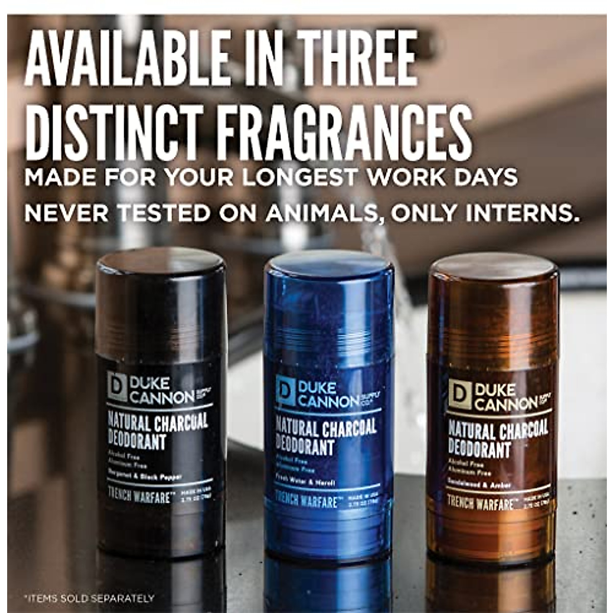 Duke Cannon Supply Co. Natural Deodorant for Men - Odor Protection, Activated Charcoal, Aluminum & Alcohol Free - Bergamont & Black Pepper, 2.75 oz