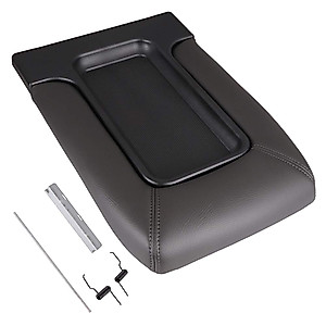 OCPTY Auto Center Console Lid Repair Kit for 2001 2002 2003 2004 2005 2006 2007 for GMC Sierra Silverado(Dark Grey)