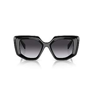 Prada PR 14ZS 1AB09S Black Plastic Fashion Sunglasses Grey Gradient Lens