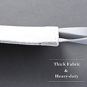 PONY DANCE Baby Door Latch Cover Closer - Nursery Door Silencer with Strong Elastic Straps, Thick Solid Cushion for Noise Reduction, Prevents Slamming, 3 Pieces, 4W x 2L Inches, Pure White