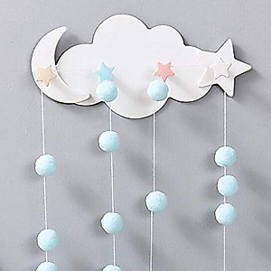 Auch Decorative Wall Mounted Hooks Rack for Hanging Coats Scarves Bags Purses Hats Towels Rails for Children's Room Living Room Organizer（4 Hooks)