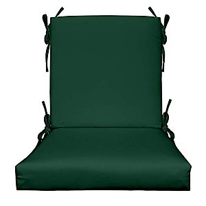 RSH Décor Indoor Outdoor Foam Mid Back Chair Cushion, Choose Color (Hunter Green)