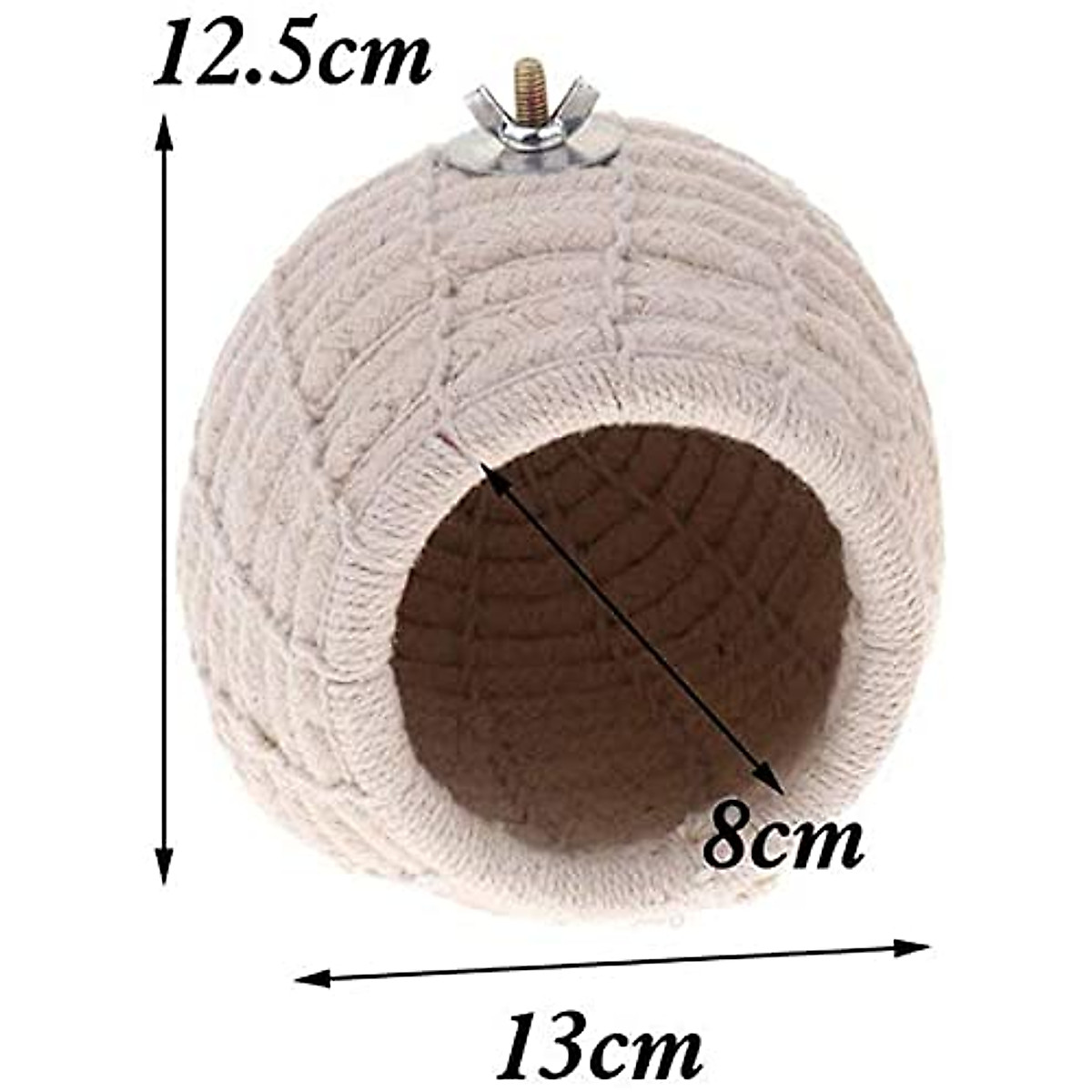 Litewoo Bird Breeding Nest Warm Rope Bed House for Small Medium Bird Parrot Parakeet Conure Cockatiel Canary Finch Lovebird Budgie (D: Hemp Rope)