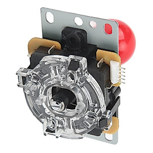 Joystick, Rocker & Ball & Spacer, Game DIY kit Replacement Parts, Pin Circuit Board with Ball for (61.82 x 84.49 x 102.16mm) (Red)