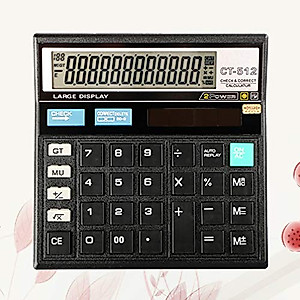 ULTECHNOVO Kids Calculator Office Accounting Digital Desktop Calculator - Black Financial Calculator Battery Computadora para Niños