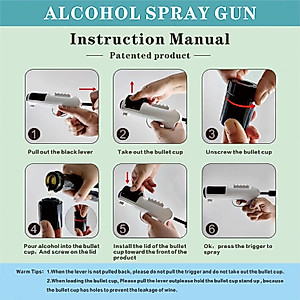Flykoala Alcohol Shot Gun,Champagne Gun， Beer Spray Shooter, Alcohol Gifts,Load Your Favorite Alcohol,Aim Shoot and Drink,Wine Feeder for Epic Shoot Party,Bachelor Reunion - （2 Bullet Cups (White)