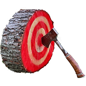 LJ's Log Targets 16" Throwing Knife Target Axe Throwing Target 16” x 4.5” x 4.5’ sturdy, real wood, throwing knives target board, ax throwing target, throwing axe target, knife throwing target board