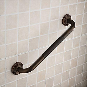 CRODY Bath Wall Attachment Handrails,Grab Bar Rails Bathroom Grab Bar, Wall-Mounted Straight Hair Towel Rack, Sturdy Brass Shower Safety Handle for Bathtub, Toilet, Bathroom, Kitchen