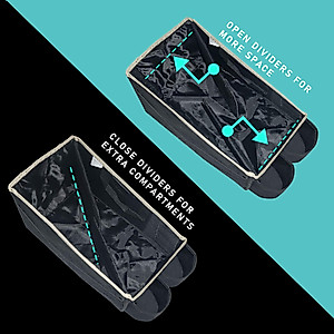 FH Group E-Z Travel Multi-Use Car Organizer with Cup Holders Back Seat Storage Blue