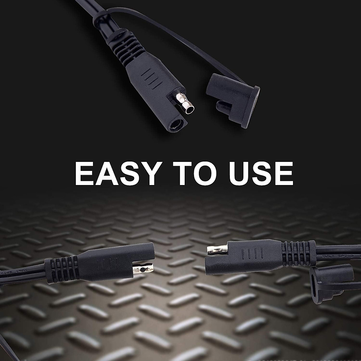 TOPDC 22" 10A Fused Ring Terminal 6 PCS Harness Quick Connect Extention Cord for Battery Charger/Maintainer