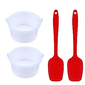 Viilife Replacement Wax Bowl For Hair Removal Wax Warmer Silicone Bowl For Home Use Wax Machine 2 Pcs Silicone Wax Bowl with 2 Pcs Wax Spatula(Kit 2)