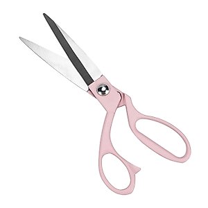 8" All Purpose Stainless Steel Scissors, Heavy Duty Ergonomic Comfort Grip Shears Sharp Pink Scissors for Office Home Household (Pink)