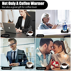 Coffee Mug Warmer, Coffee Cup Warmer for Desk with Auto Shut Off, Electric Beverage Warmer with 2 Temperature Settings, Candle Wax Cup Warmer Heating Plate for Hot Tea, Water, Cocoa, Milk
