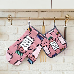 xxxch I Am The Secret Ingredient，Oven Mitts and Pot Holders Sets of 2，Funny Oven Mitt，Cute Housewarming Gift，Personalized Gifts，Friend Birthday Gift，Birthday Baking Gifts for Women