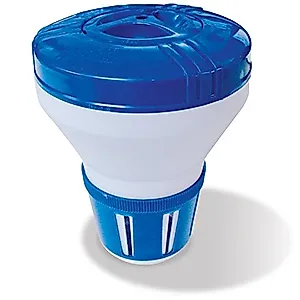 Poolmaster 32157 Floating Swimming Pool Chlorine and Bromine Dispenser, Small, Blue