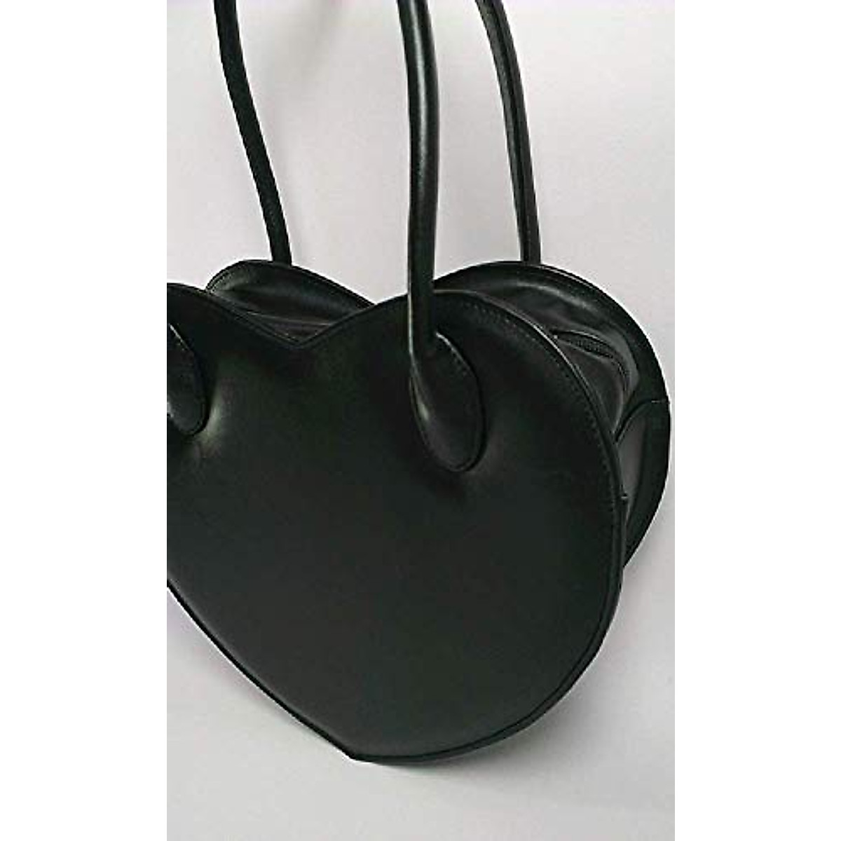 GK-O Fashion Women Heart Shaped Bag Lolita Handbag Clutch Purse Wallet PU Handbag (Black)