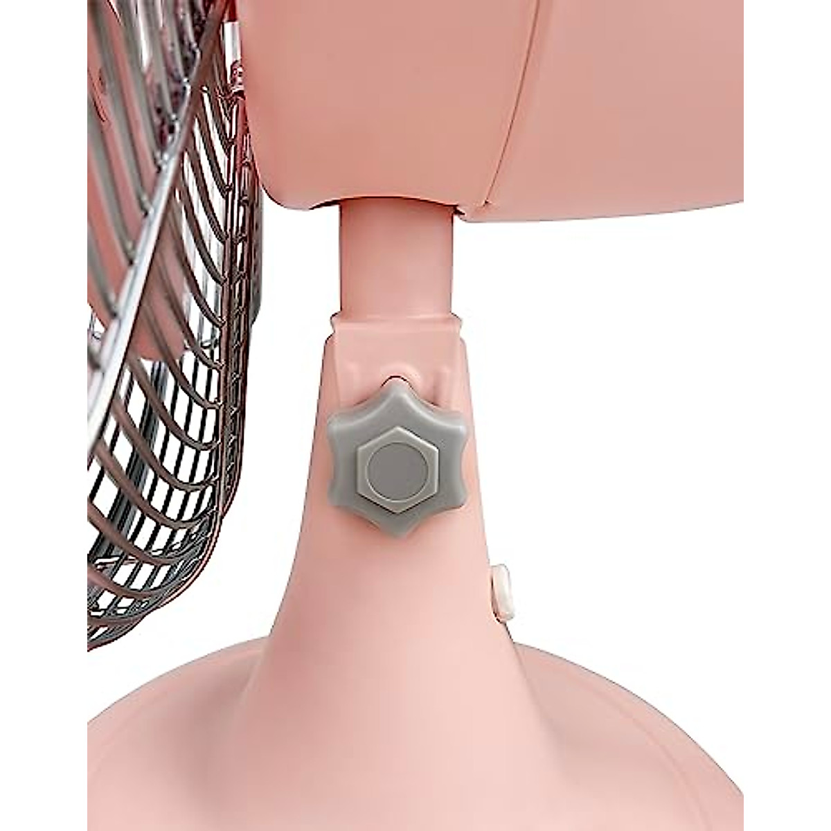 Good Housekeeping All-Metal 12" Retro Table Fan, Pink