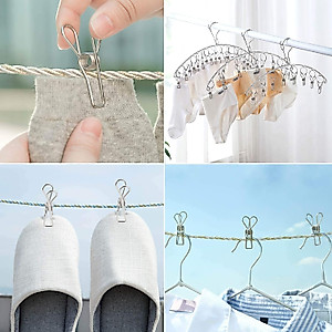 JL&RC 100pcs Clothes Pins Wooden Clothespins 3inch Heavy Duty Wood Clips for Hanging Clothes Pictures Outdoor (Metal)