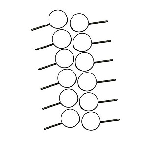 DENTAL MIRRORS TOPS FRONT SURFACE EUROPEAN STYLE THREADING RHODIUM SET OF 12 ARTMAN BRAND