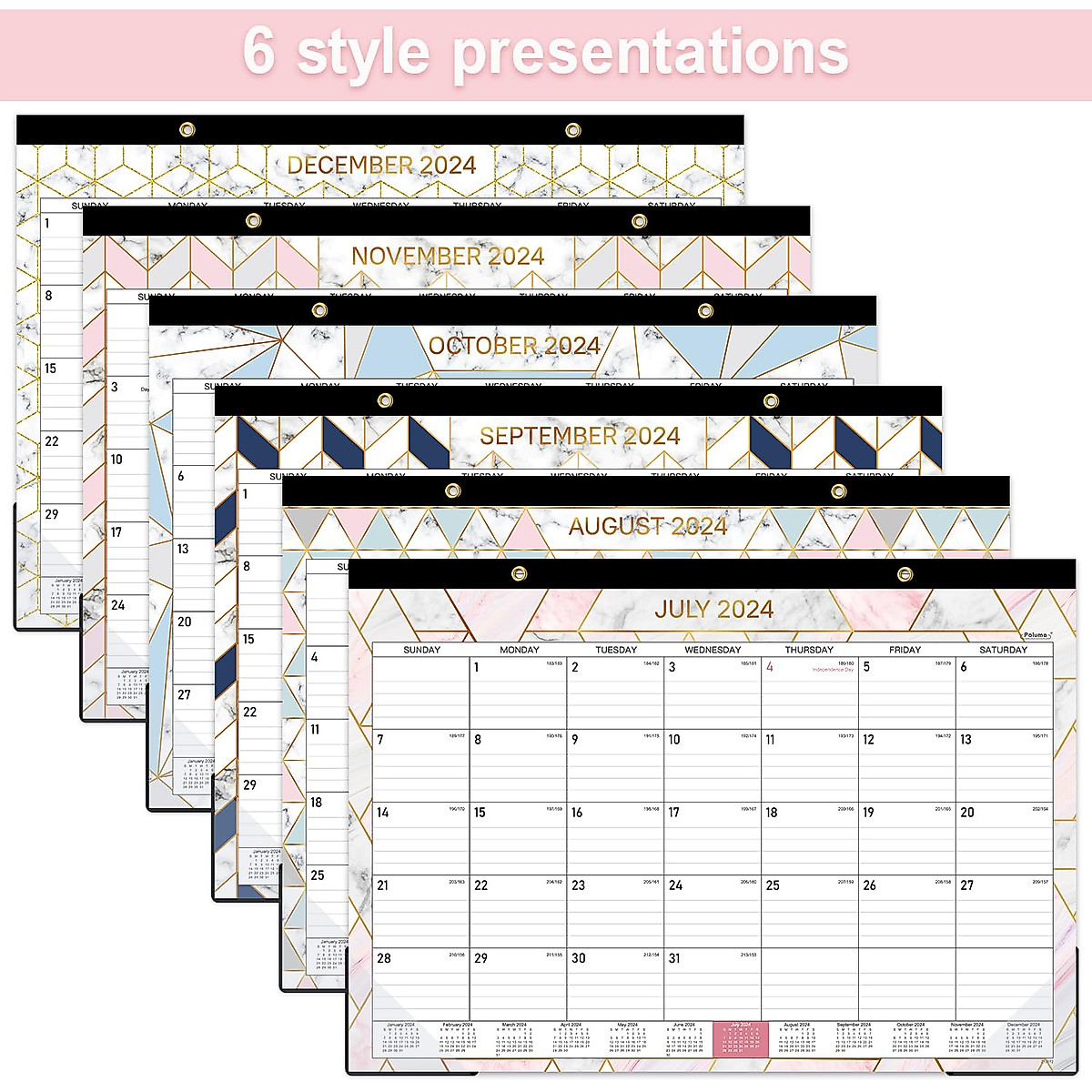 Desk Calendar 2025 - Monthly 2025 Desk Calendar, 12'' x 16.8", JAN 2025 - DEC 2025, 18 Monthly Wall Calendar, Large Ruled Blocks, Perfect for Planning and Organizing Your Home or Office