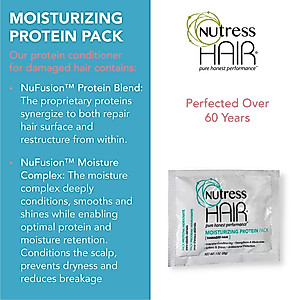 Nutress Hair Conditioner- Moisturizing Protein Pack Treatment for Damaged Hair, 1 oz (Pack of 3)