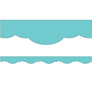 Teacher Created Resources Light Turquoise Fancy Scallops Border Trim