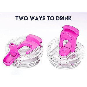 Meoky 50 oz Tumbler with Handle, Stainless Steel Vacuum Insulated Tumbler with Lid and Straw, Keeps Cold for 36 Hours, 100% Leak-proof, BPA-Free (Carnival)