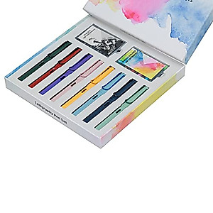 Urhomefull Calligraphy Fountain Pens Set - 8 Calligraphy Pens 40 Ink Cartridges, Calligraphy Ink Set Perfect for Beginners, Calligraphy Kit Gift Set for Birthday Graduation Christmas