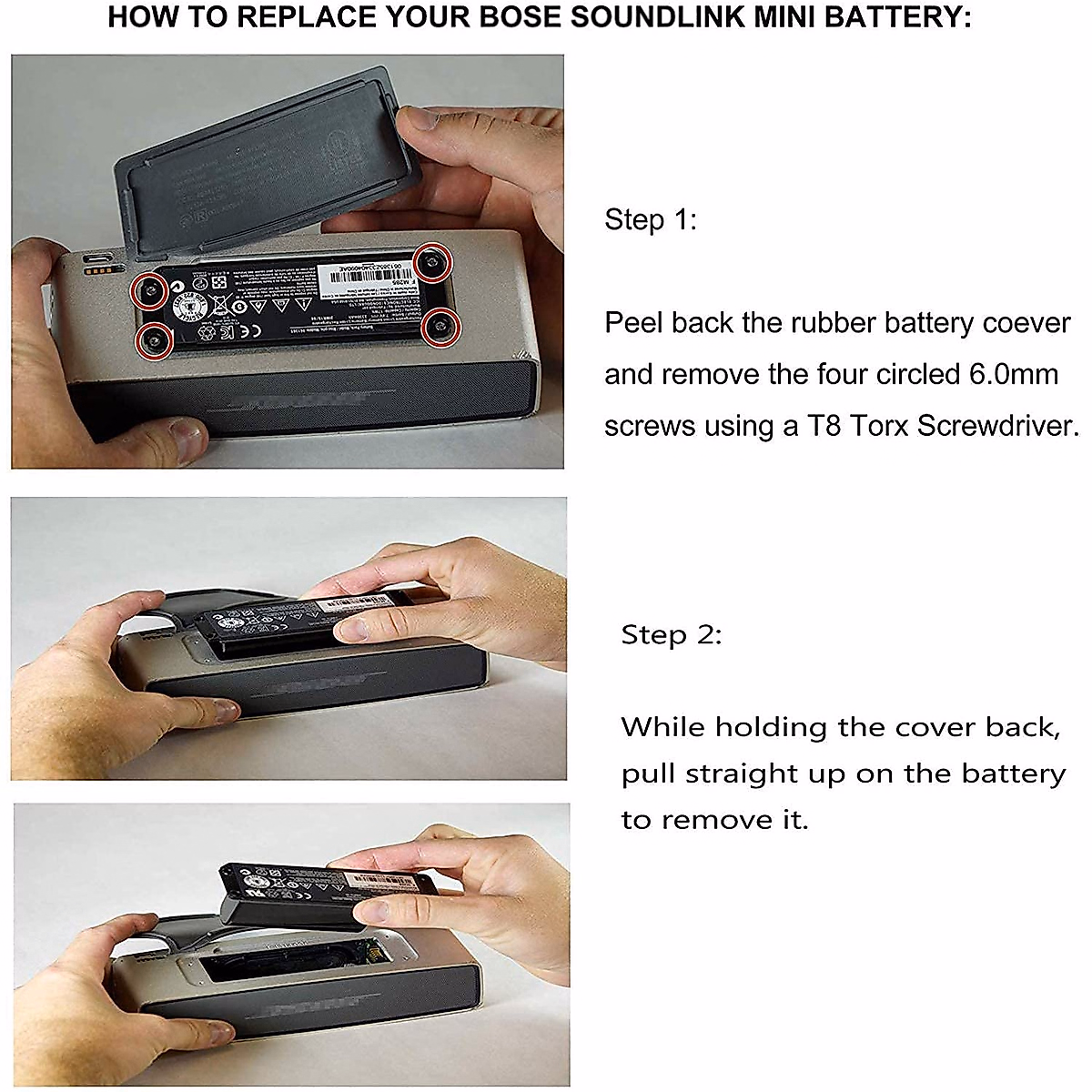 BOWEIRUI 061384 061385 061386 063287 Battery for Bose SoundLink Speaker Mini One