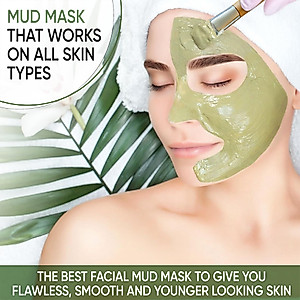 Green Tea Matcha Facial Mud Mask, Removes Blackheads, Reduces Wrinkles, Nourishing, Moisturizing, Improves Overall Complexion, Best Antioxidant, Younger Looking Skin, All Skin Face Types