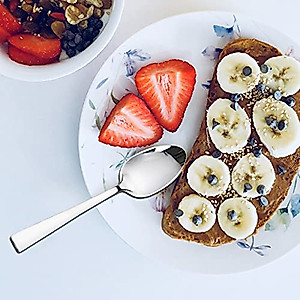 Teaspoons Set of 6,Stainless Steel Tea Spoons,6.29-inch Flatware Dessert Spoon,Dishwasher Safe,Silver