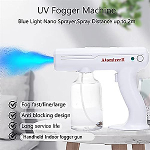 Nano Spray Gun Mini Atomizer Sprayer Steam Gun Fogger Machine Handheld Rechargeable Sprayer Gun Sprayer Machine Nano Mist Sprayer Electric Fogger for Car, Home, Office, School Or Garden