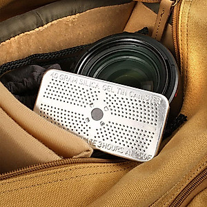 4 Packs 40Gram Indicating Silica Gel Desiccant Canister (Orange to Dark Green), Reusable Dehumidifier Desiccant, Moisture Absorbing, No Cobalt II Chloride