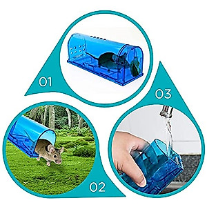 Mouse Traps, Humane Mouse Trap, Easy to Set, Mouse Catcher Quick Effective Reusable and Safe for Families (2)