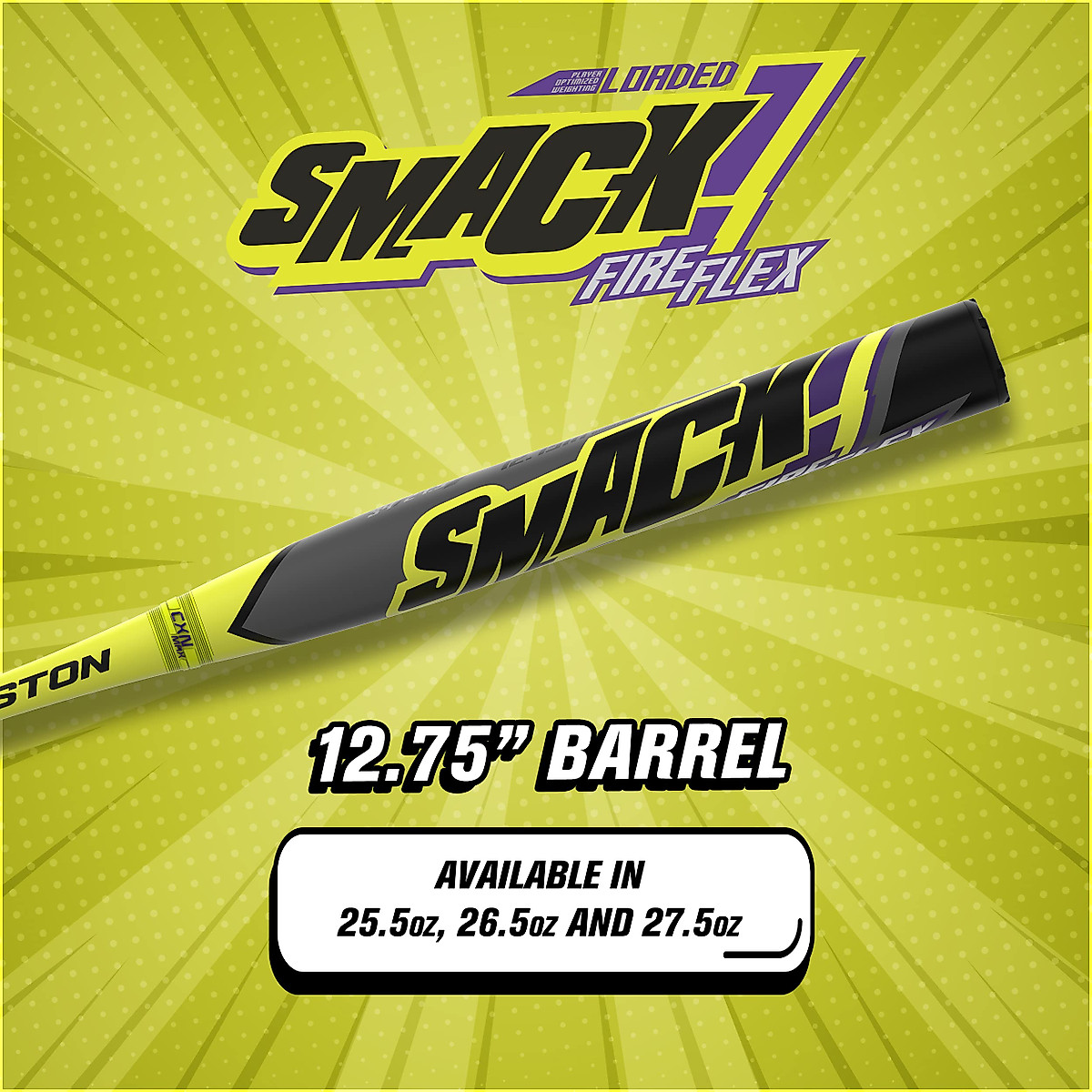 Easton Smack Slowpitch Softball Bat, End Loaded, 12.75 in Barrel, USSSA, ISA & NSA, 34in x 25.5oz