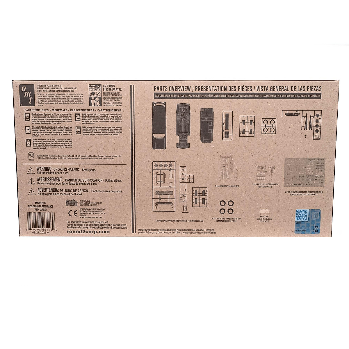 AMT 1959 Cadillac Ambulance w/Gurney 1:25 Scale Model Kit
