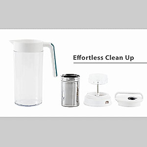 Tomiba Cold Brew Coffee Maker 1 Quart 100% BPA FREE Tritan Iced Coffee Maker Cold Brew Pitcher Leak-Proof Newest Patented