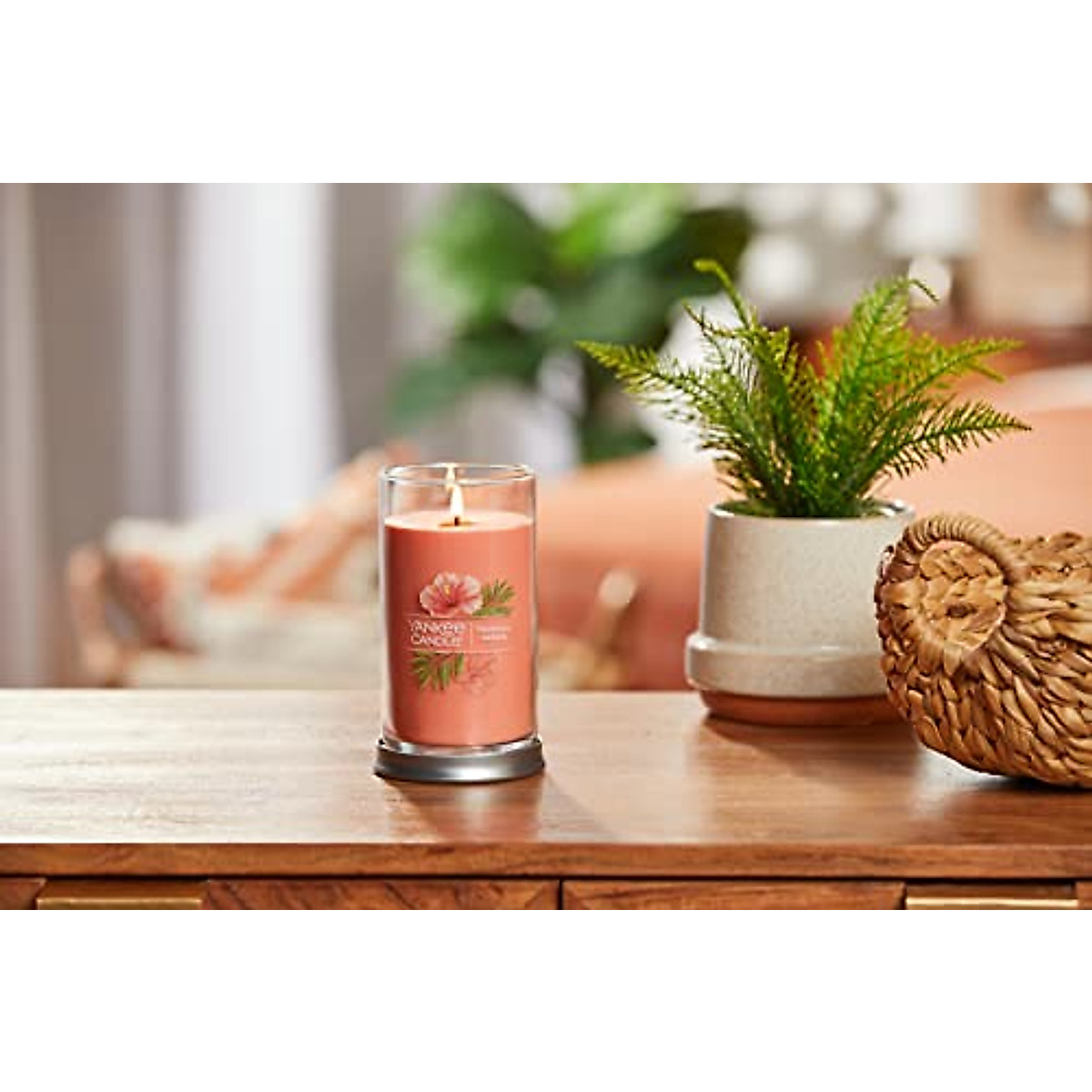 Yankee Candle Tropical Breeze Signature Medium Pillar Candle, 14.25oz