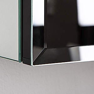 Staykiwi 20 in. W x 26 in. H Aluminum Bathroom Medicine Cabinet, Rectangle Cabinet Surface Mount with Mirror for Bathroom Livingroom