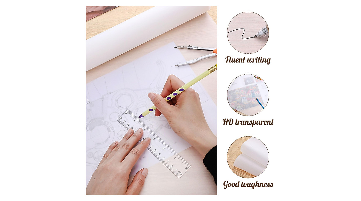 Tracing Paper Roll 12in x 25yd for Drawing & Sewing | Prudiut