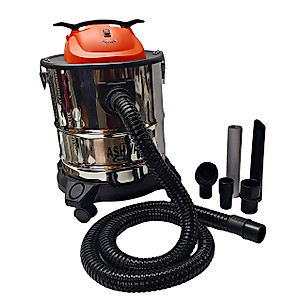 Pellethead Ash Vault Pro 5-Gallon 10-Amp Power Ash Vacuum with Hose Accessories and Heat-Resistant HEPA Filters