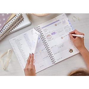 Southworth Planner (January 2024-December 2024), 8.5" x 11", Coral Bouquets, Premium 28#/105 gsm Paper, Large Twin Wire (91056)