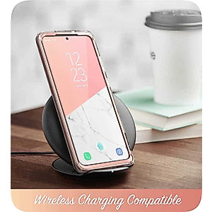 i-Blason Cosmo Series Case for Samsung Galaxy S20+ Plus 5G (2020 Release), Stylish Glitter Protective Bumper Case with Built-in Screen Protector (Marble)