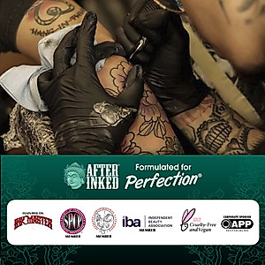 After Inked Tattoo Aftercare Non-Petroleum Jelly - With Grape Seed Oil, Essential for Tattoo Kit, PMU & Piercing Aftercare - Multipurpose Ointment - 7g Reclosable Packet (50-Pack)