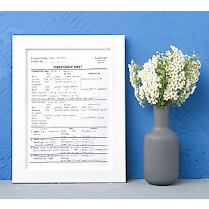 LARGE PRINT Two-Sided Family Group Sheets for Ancestry (30 Sheets) by EasyGenie | Archival-Quality Genealogy Forms