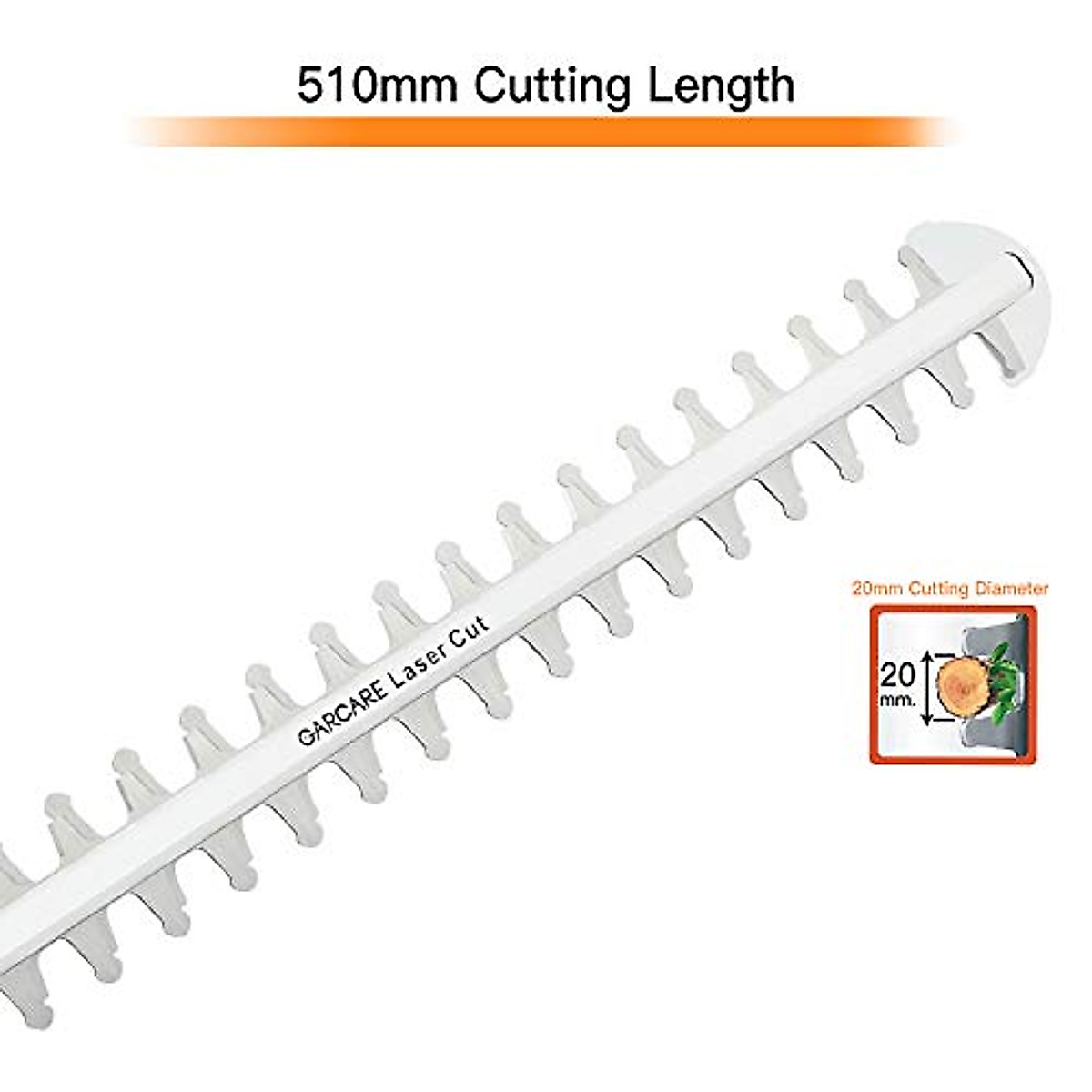GARCARE 2 in 1 Electric Hedge Trimmers, Corded 4.8A Pole Hedge Trimmer Set with 20 inch Laser Cut Blade
