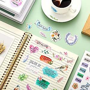 30 Sheets Bible Verse Stickers for Journaling Christian Scrapbook Stickers Inspirational Scripture Faith Seal Crafts Decals(Stylish Style)